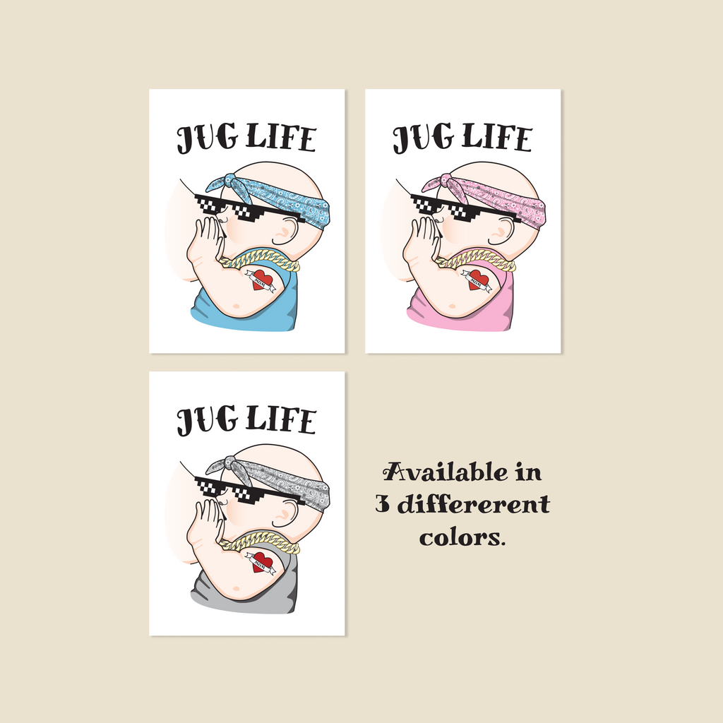 Baby Shower, Pregnancy Card • Jug Life Gray – Press & Pour