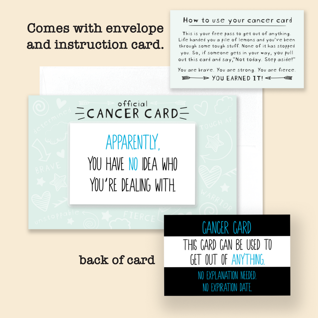 Official Cancer Card • Apparently You Have No Idea Blue – Press & Pour